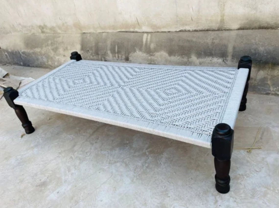 Traditional Indian Bed Charpai Very Beautiful Decor Bedspread - Etsy