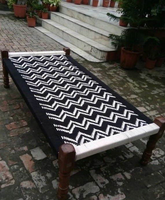 Traditional Indian Bed Charpai Very Beautiful Decor Bedspread - Etsy