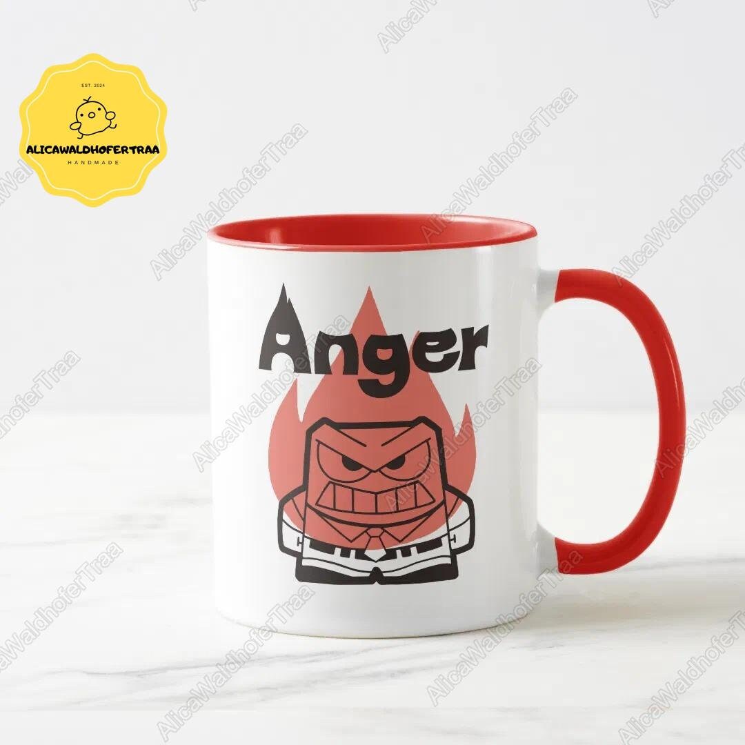 Inside Out Anger Color Cup, Inside Out 2 Coffee Cup, Disney Inside Out ...