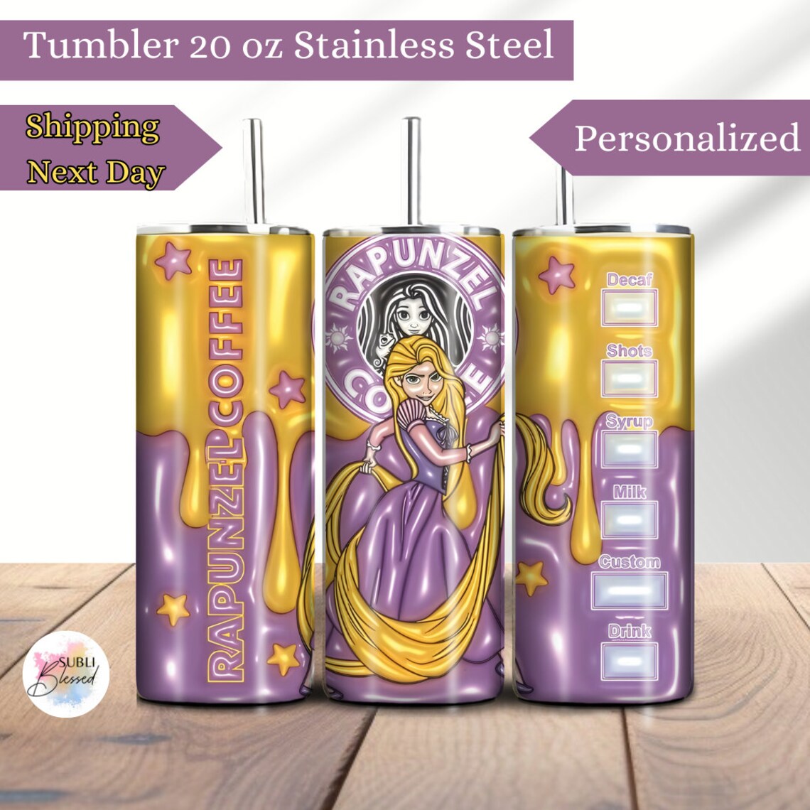 Rapunzel Tumbler 20 Oz Stainless Steel - Etsy