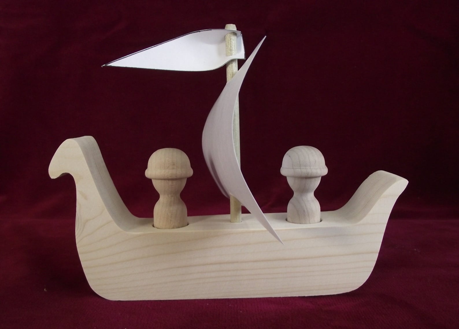 Basic Viking Ship, Unfinished Pine With Hardwood Peg Dolls - Etsy