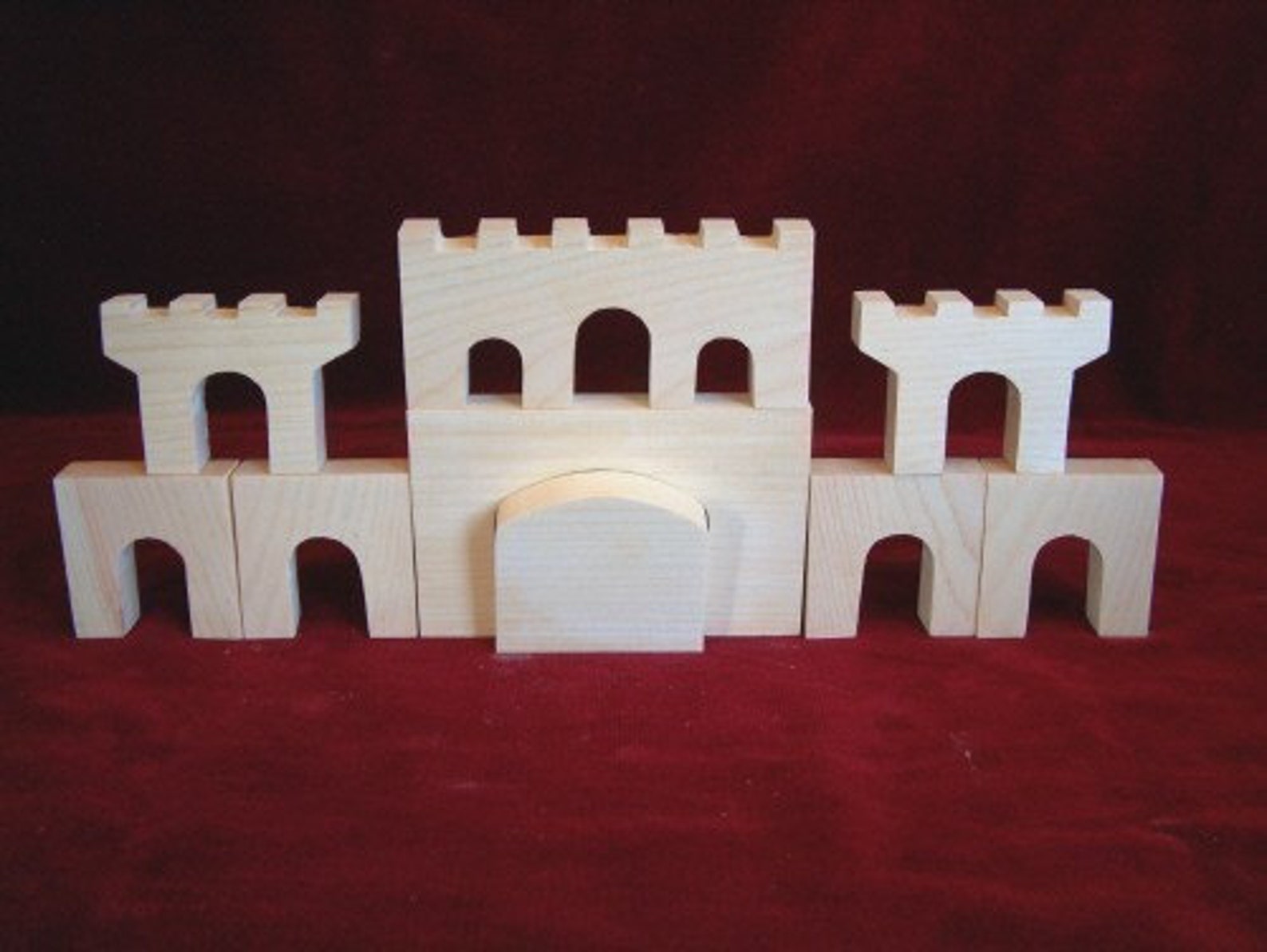 Castle Blocks 9 Pieces Unfinished Pine Cutouts - Etsy