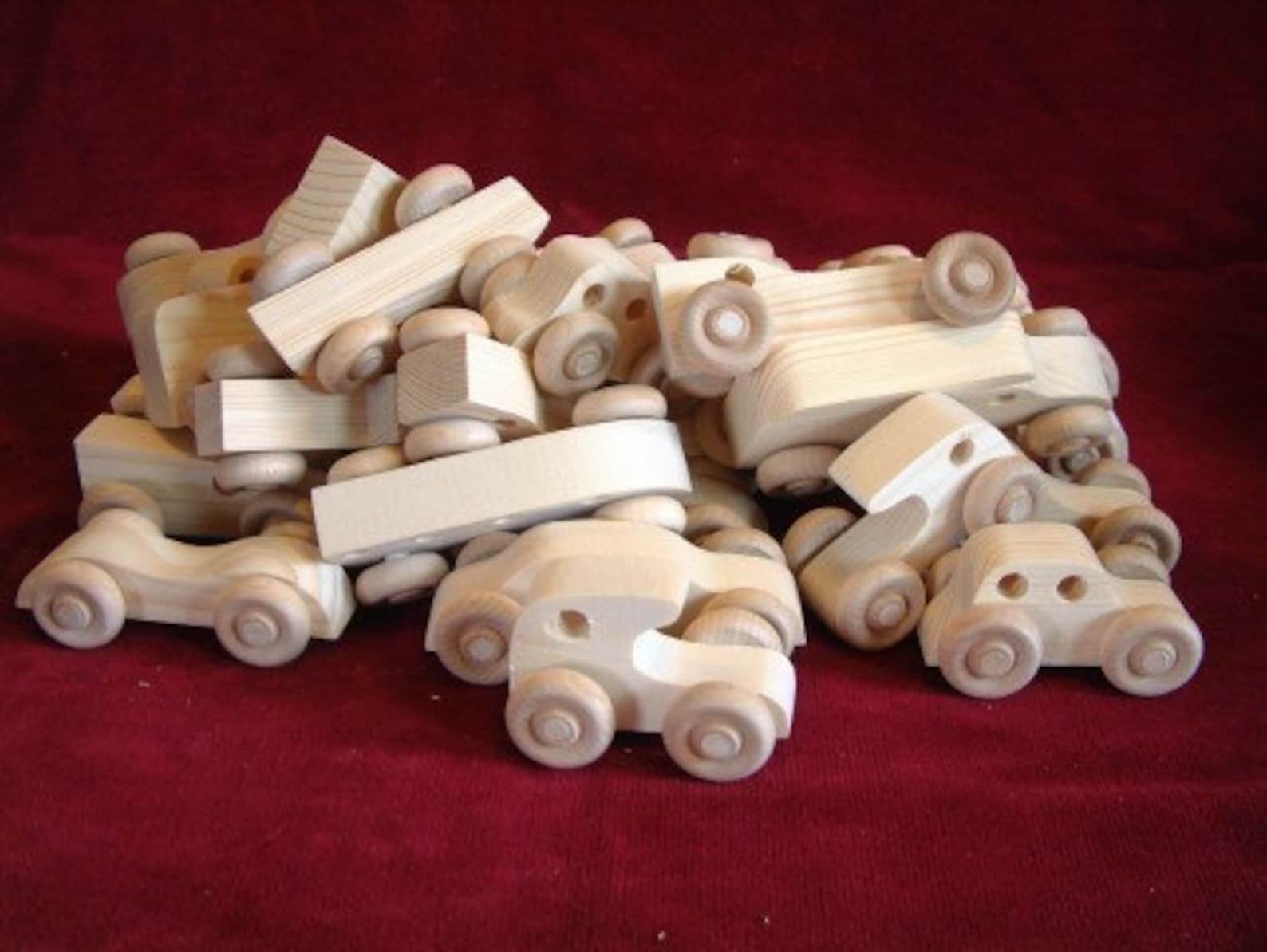 Party Pack of 30 Unfinished Pine Mini Vehicles - Etsy