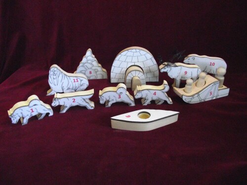 Inuit/eskimo Family Play Set, Unfinished Pine - Etsy
