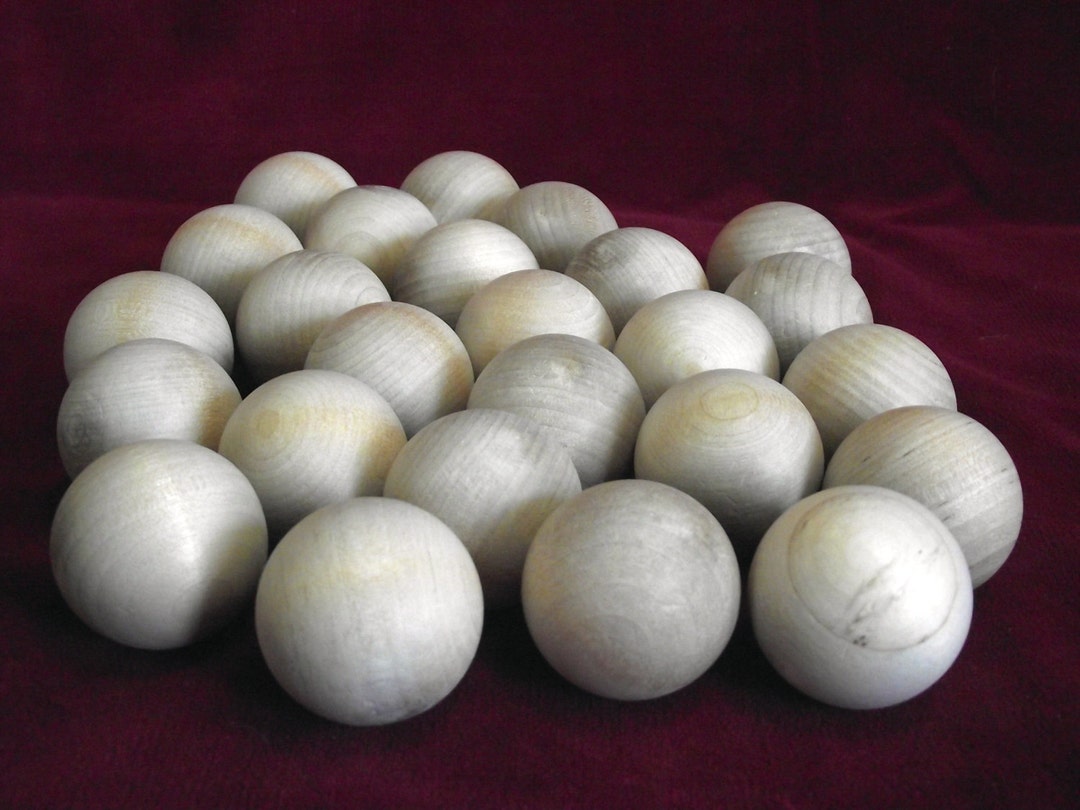 25 Balls, 1-1/2 Inch Diameter Unfinished Hardwood - Etsy