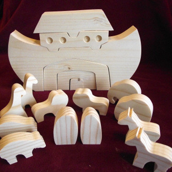 Wooden Noahs Ark - Etsy