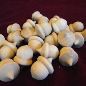 Bulk Pack of 25 Large Acorns, Unfinished Hardwood - Etsy