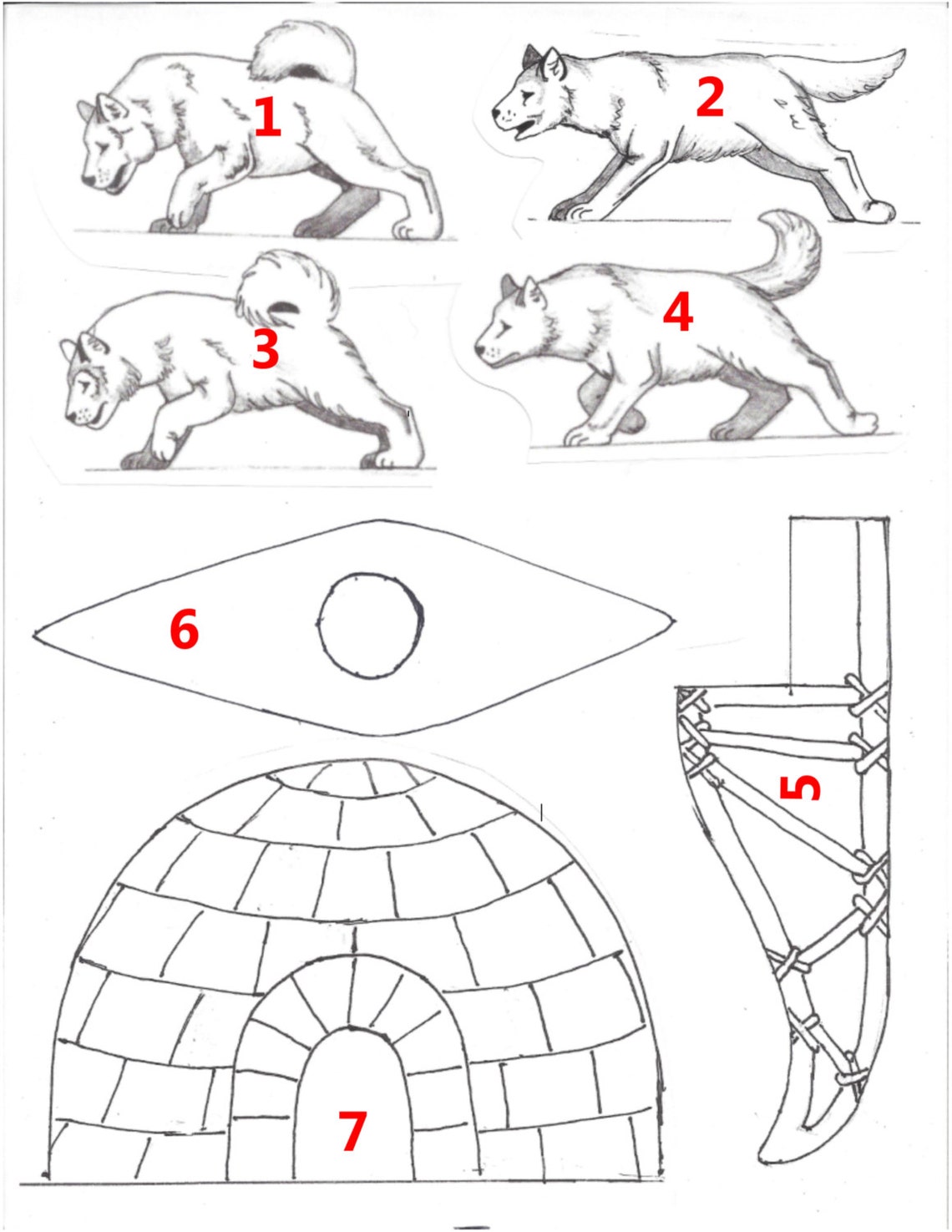 Inuit/eskimo Family Play Set, Unfinished Pine - Etsy