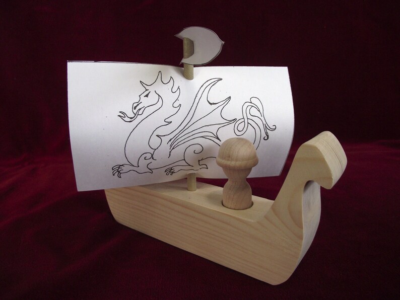 Basic Viking Ship, Unfinished Pine With Hardwood Peg Dolls - Etsy