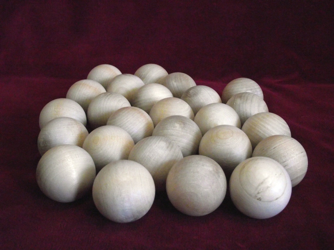 25 Balls, 1-1/2 Inch Diameter Unfinished Hardwood - Etsy