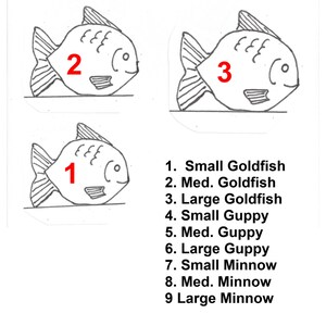 Simply Fish an Assortment of 9 Basic Shapes and Sizes - Etsy