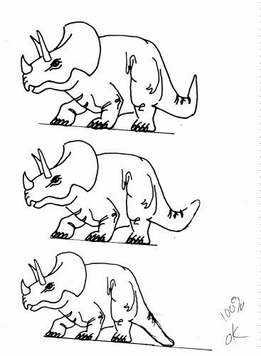 Triceratops (3 Horned Face) Dino Family of Unfinished Pine Cutouts - Etsy