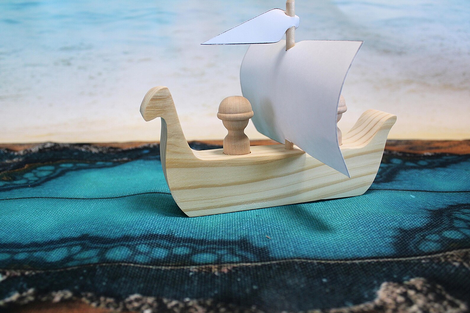 Basic Viking Ship, Unfinished Pine With Hardwood Peg Dolls - Etsy