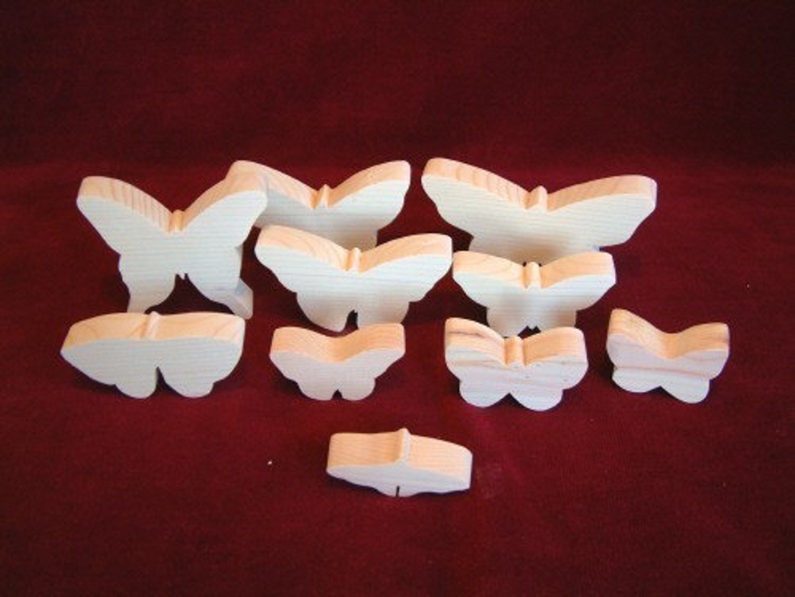 10 Assorted CHUNKY Butterflies, Unfinished Pine Cutouts - Etsy