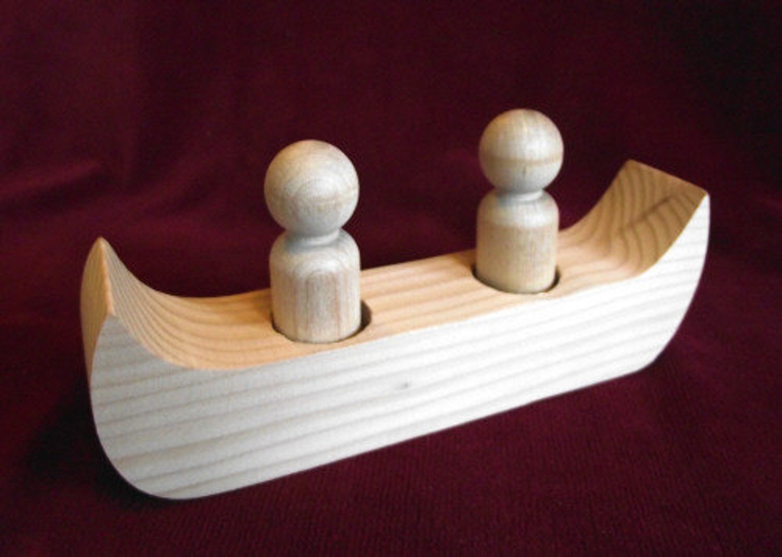 Unfinished Pine Canoe With 2 Peg Dolls - Etsy
