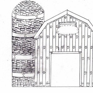 Big Barn and Silo, Unfinished Pine Cutouts - Etsy