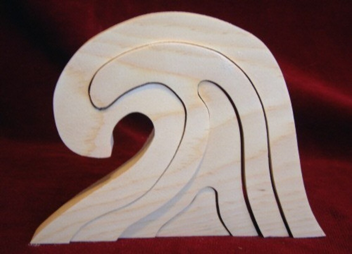 Little Stacker, Water Element Unfinished Pine Cutout - Etsy