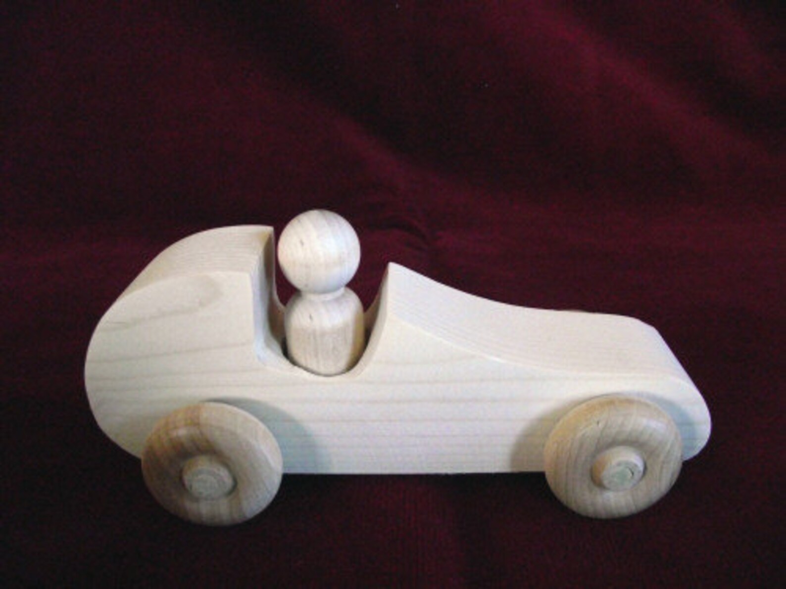 Race Car With Peg Doll Driver, Unfinished Pine and Hardwood - Etsy