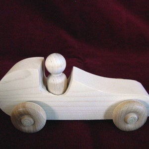 Race Car With Peg Doll Driver, Unfinished Pine and Hardwood - Etsy