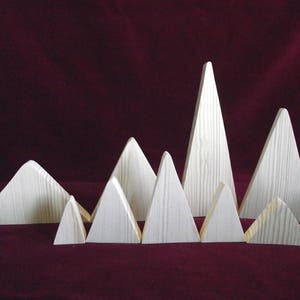 The Triangular Landscape, Mountains or Trees, Unfinished Pine - Etsy