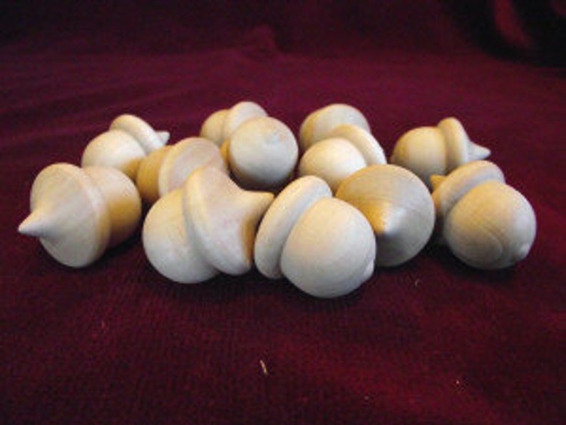 12 Unfinished Large Hardwood Acorns - Etsy