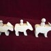 Set of 3 Chunky Standing Donkeys With Peg Doll Riders, Unfinished Pine ...