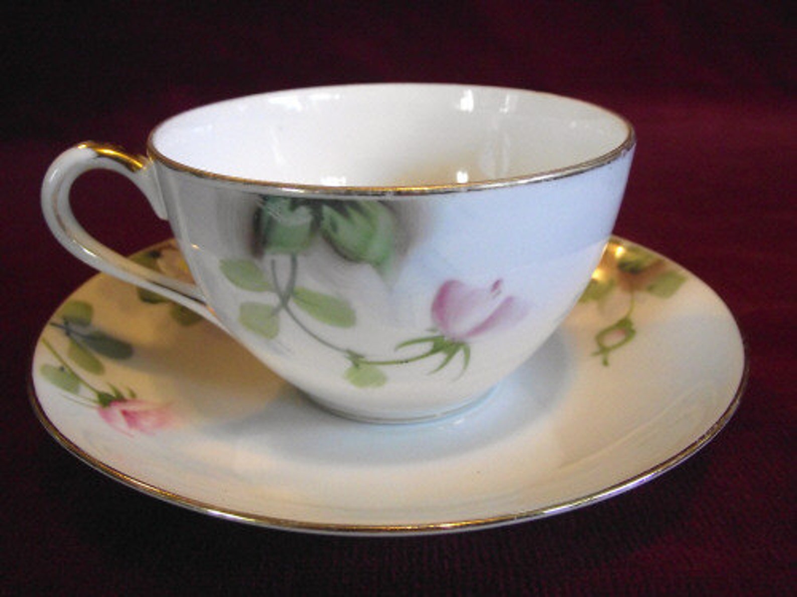 Early Noritake Cup and Saucer Circa 1916 Floral Pattern - Etsy