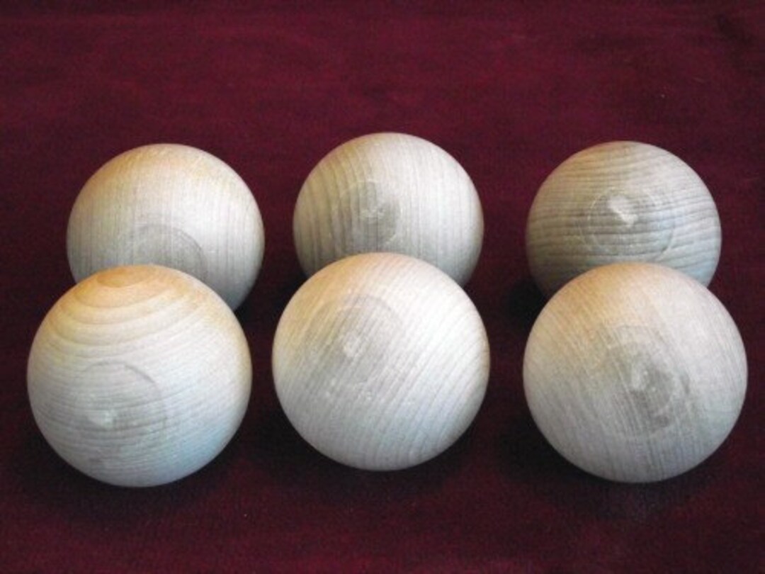 6 No. 2 Commercial 2 Inch Diameter Hardwood Ball, Unfinished - Etsy