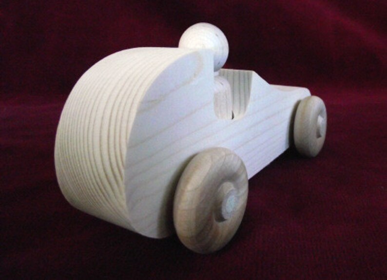 Race Car With Peg Doll Driver, Unfinished Pine and Hardwood - Etsy