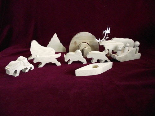 Inuit/eskimo Family Play Set Unfinished Pine - Etsy