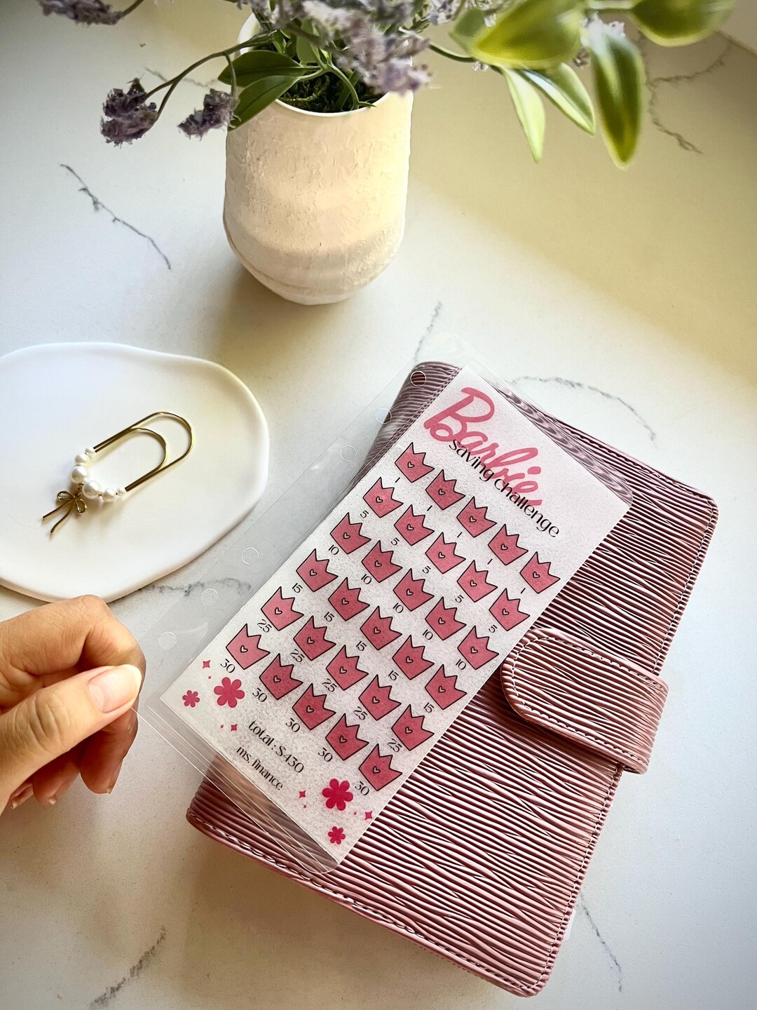 Barbie A6 Glossy Envelope Challenge Cash Envelope System 430 Goal ...