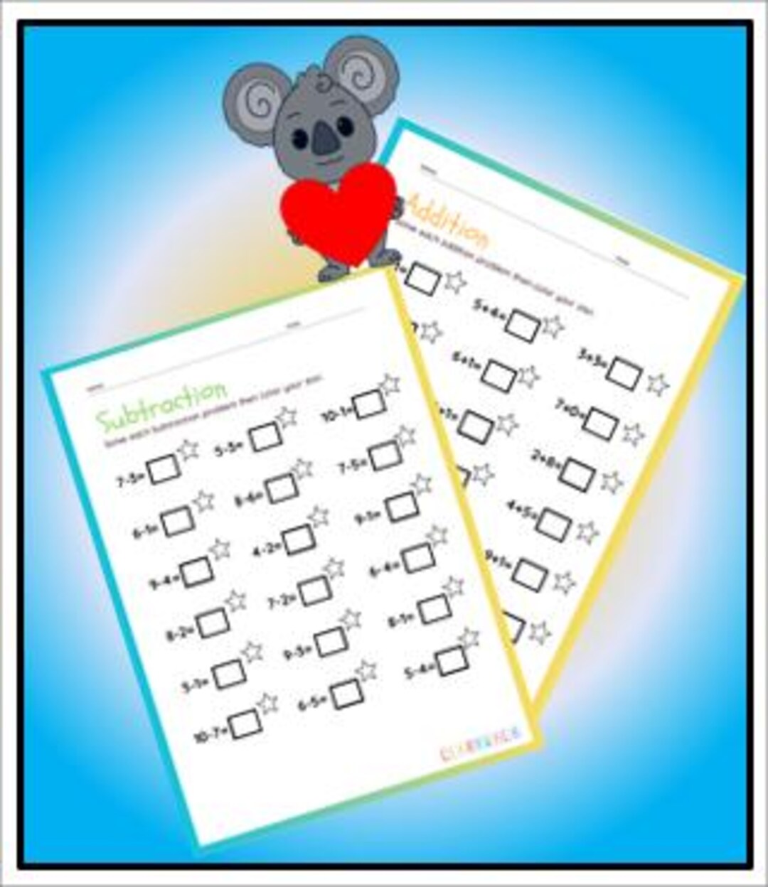 Printable Single Digit Math Worksheets – Addition & Subtraction Facts ...