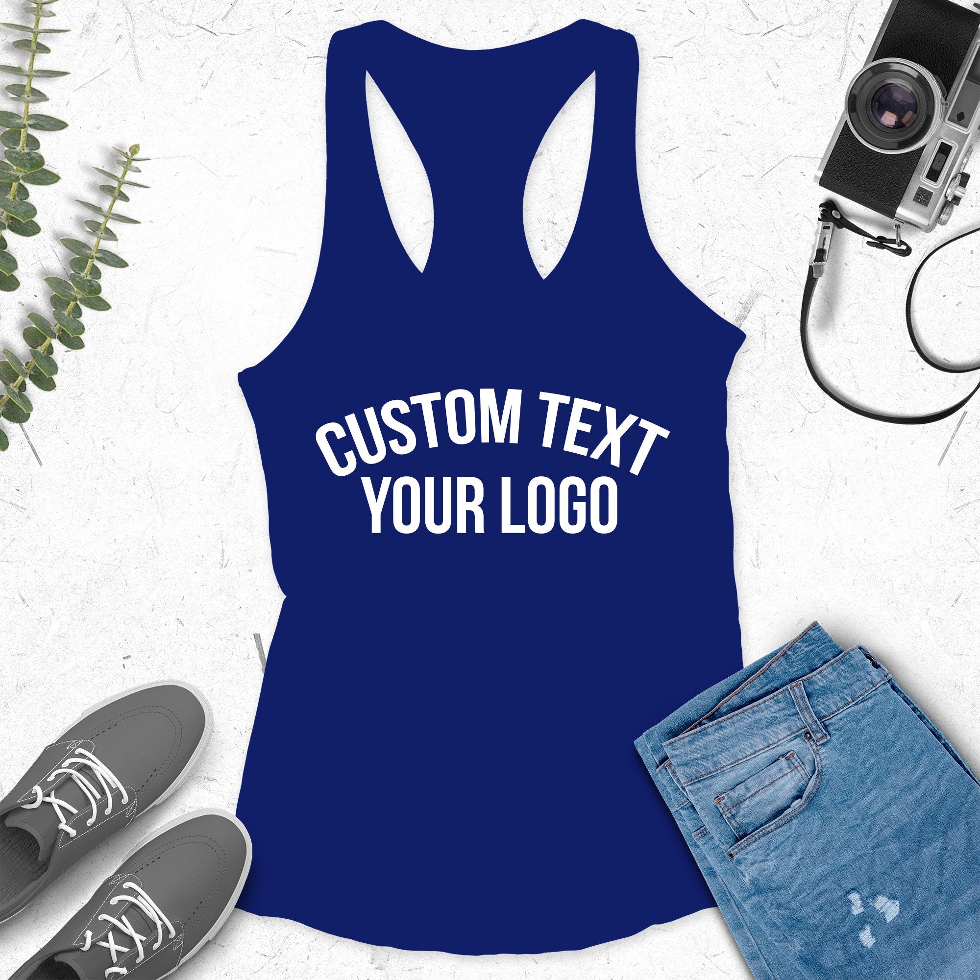 Custom Text Tank Top, Personalized Logo Tank Top, Custom Design Tank ...