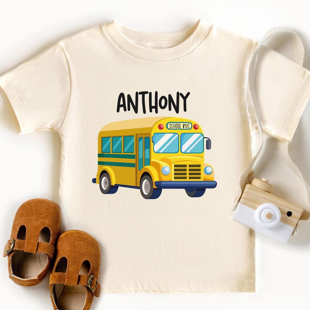 Custom School Bus Shirt, Personalized Boy&girl Back to School Tee ...