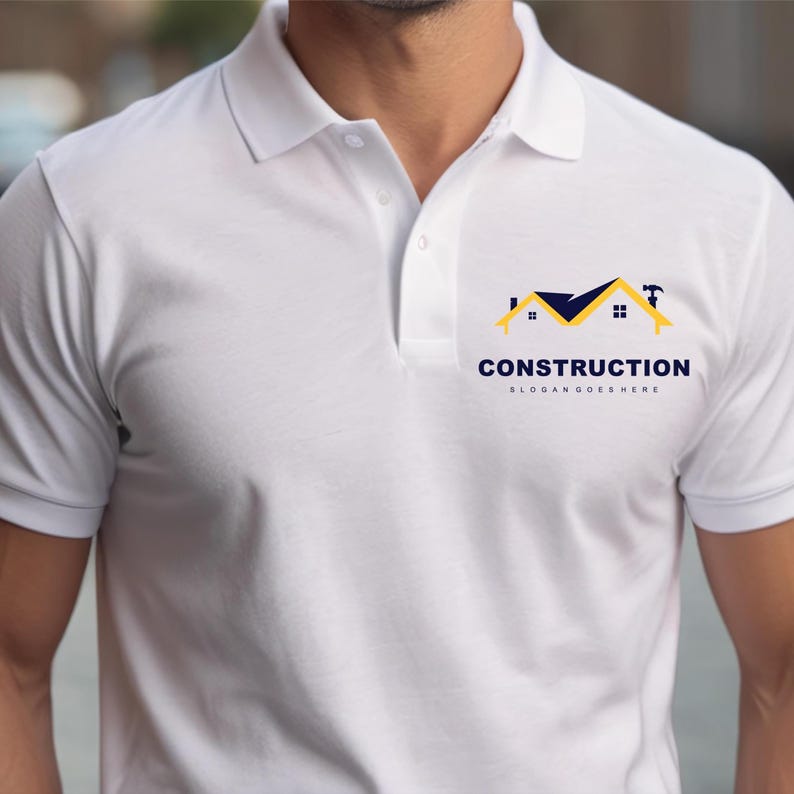 Custom Construction Logo Polo Shirt: Business Workwear Tee - Etsy