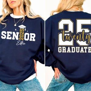 Custom Senior 2025 Sweatshirt, Graduation Gift, High School - Etsy