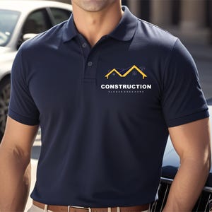 Custom Construction Logo Polo Shirt: Business Workwear Tee - Etsy