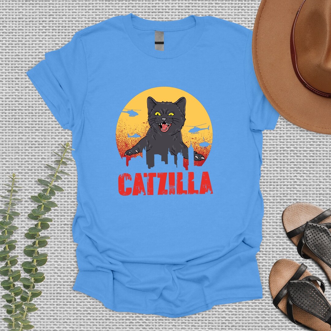 Catzilla T-shirt, Cat Mom Shirt, Cat Lover Sweatshirt, Funny Cat Shirt ...