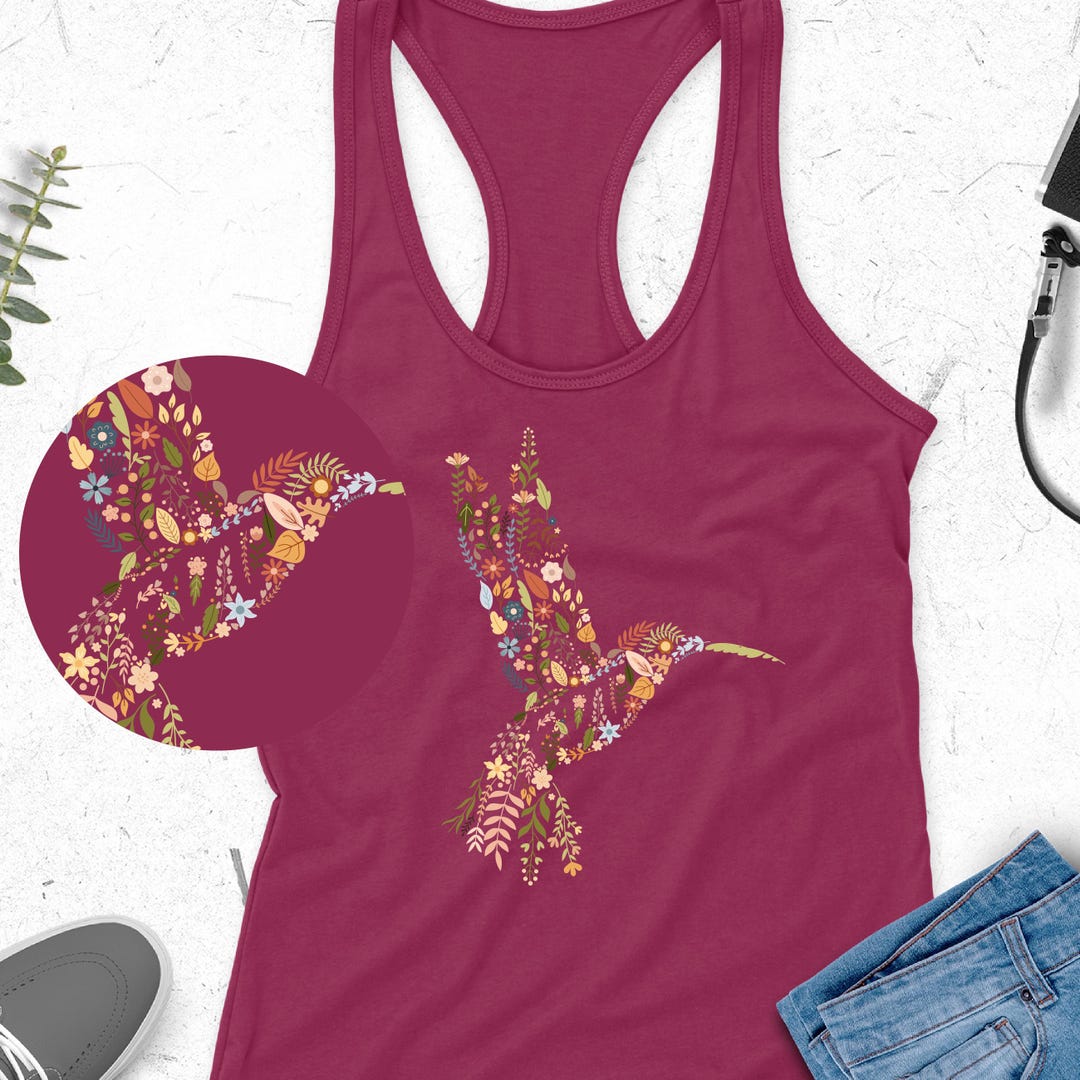Subtle FDT Tank Top, Political Protest Tank, Floral Hummingbird FDT Top ...