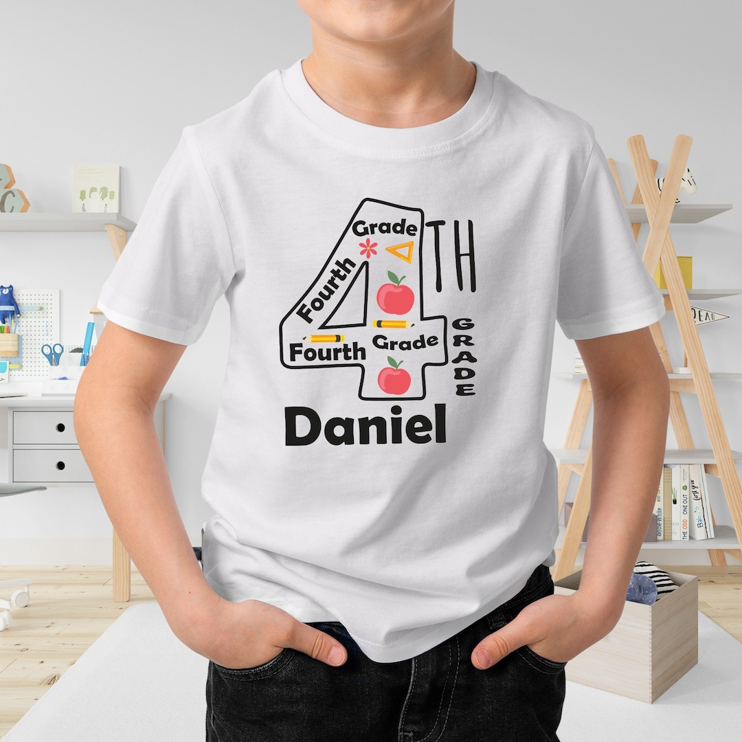 Personalized 4th Grade Shirt, Back to School Tee - Etsy