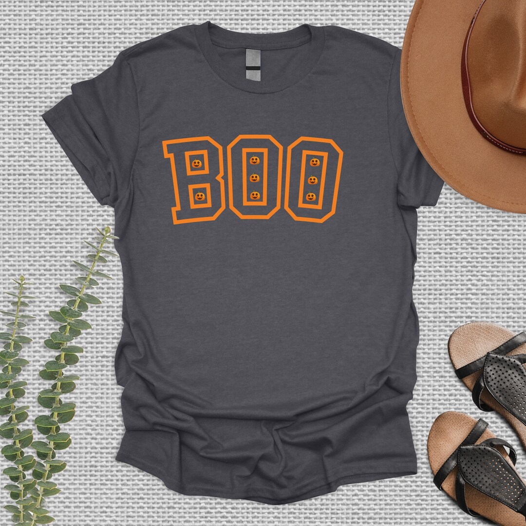 Boo T-shirt, Halloween Pumpkin Face T-shirt, Pumpkin Face Shirt ...
