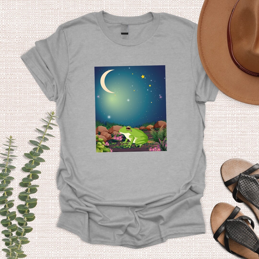 Moon and Frog T-shirt, Weirdcore Sweatshirt, Frog Hoodie, Alt Clothing ...