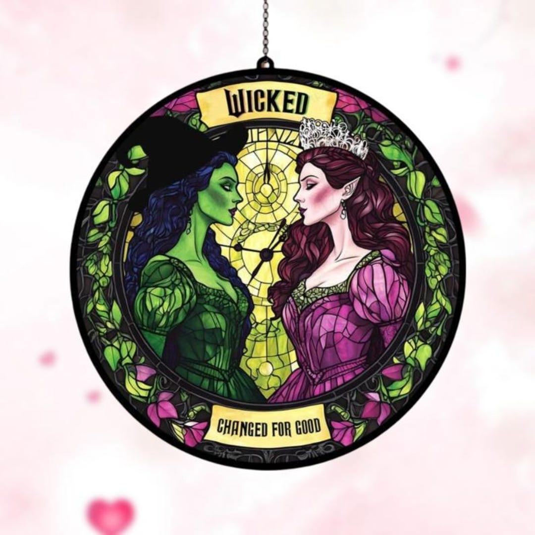Elphaba and Glinda Decor, Wizard of Oz Suncatcher Ornament, West Side ...
