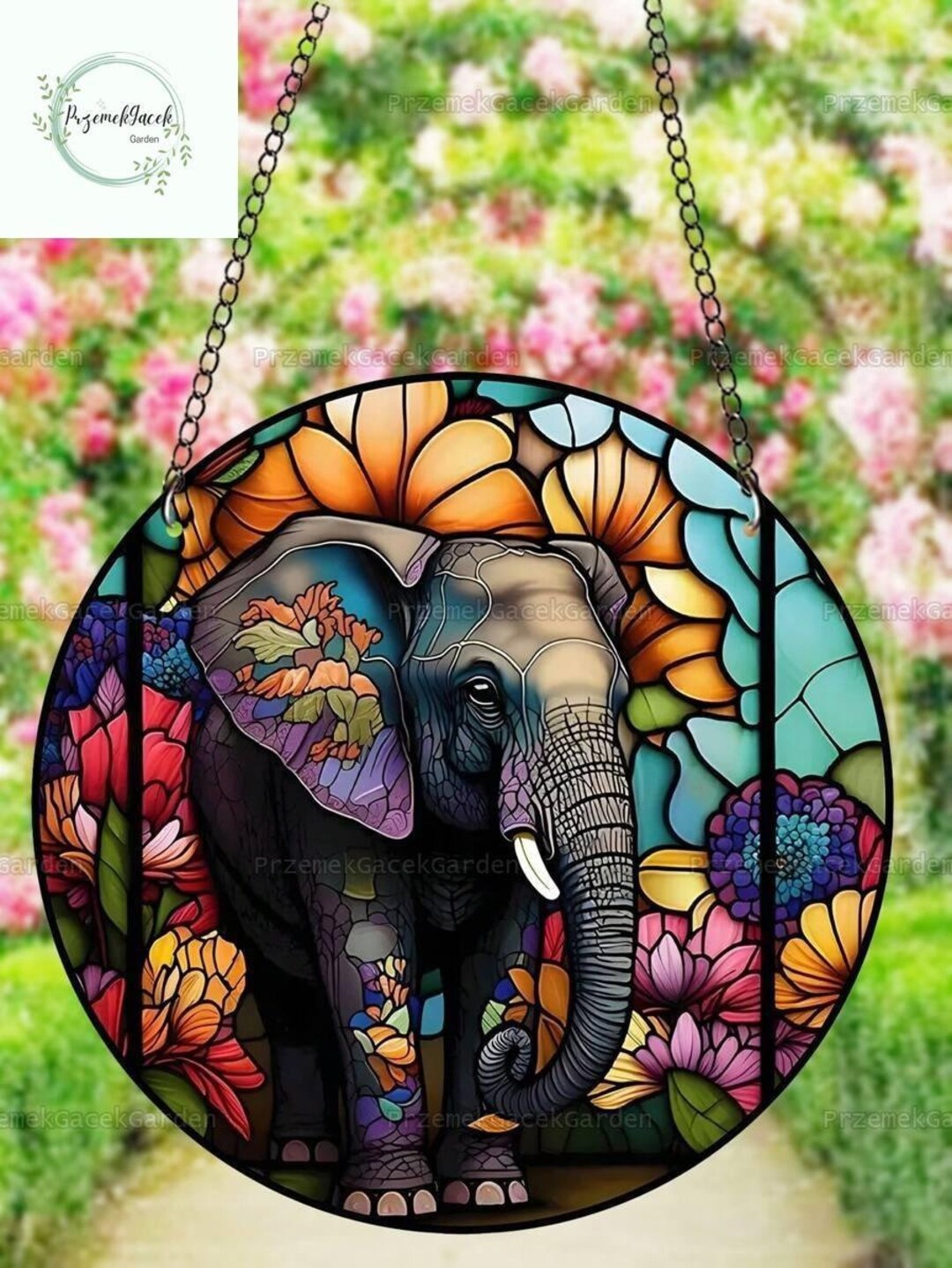 Elephant Suncatcher Window, Elephant Acrylic Window Decor, National ...