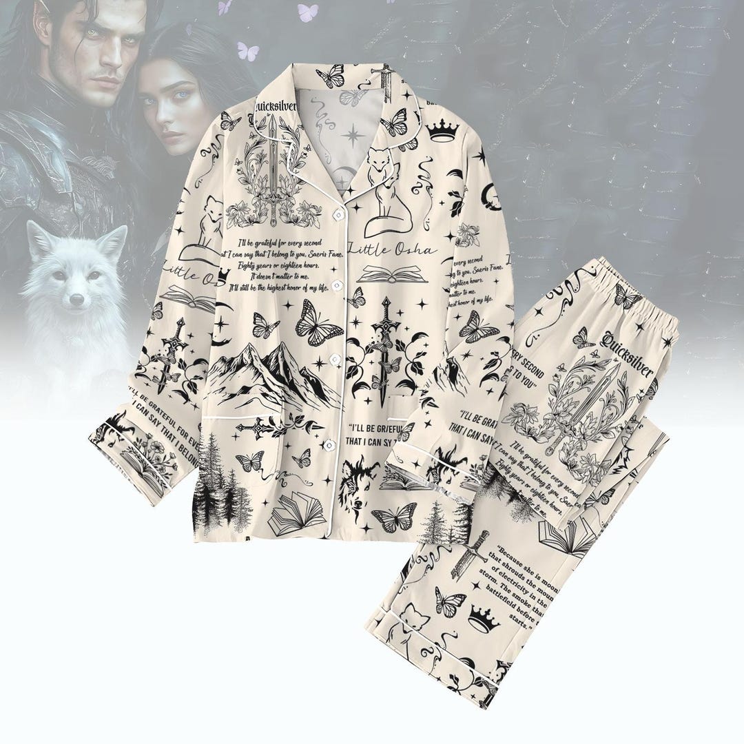 Little Osha Quicksilver Pajama Set, Fantasy Book Pajamas, Cozy ...