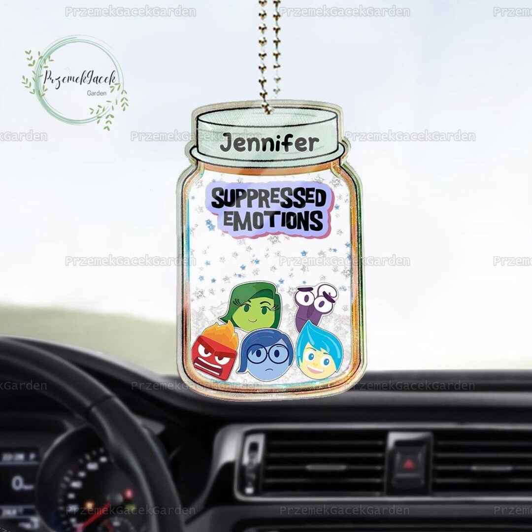 Custom Inside Out Characters Car Ornament, Inside Out Movie Car Charm ...