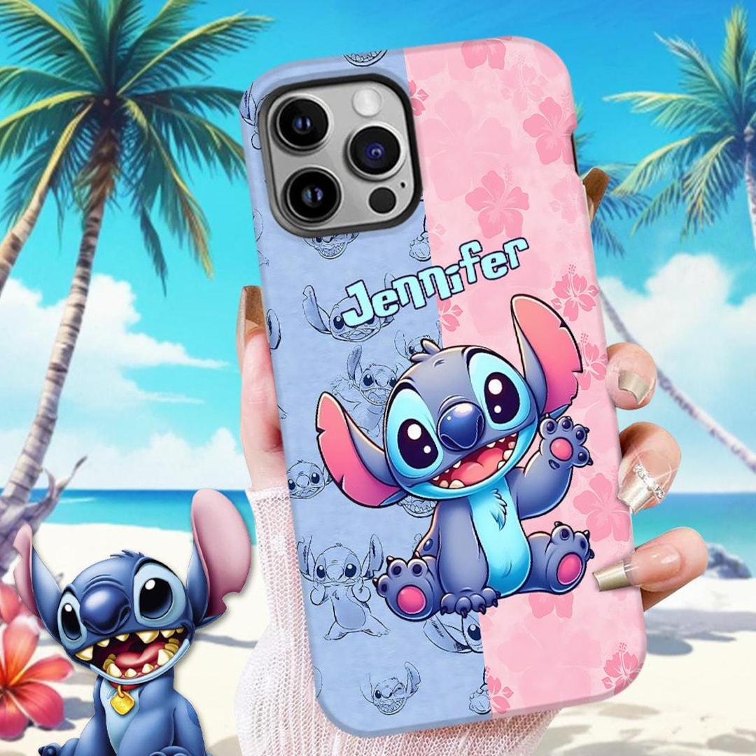 Custom Stitch Phone Case, Lilo and Stitch Disney Phone Cover, Stitch ...