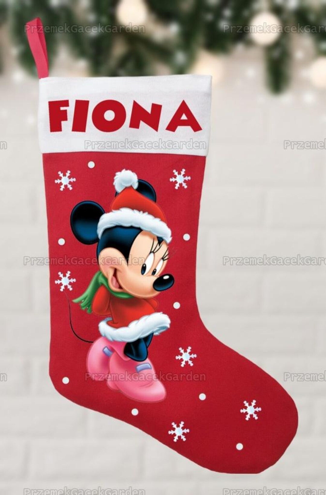 Custom Minnie Stocking, Minnie Mouse Xmas Stocking, Disney Vacation ...