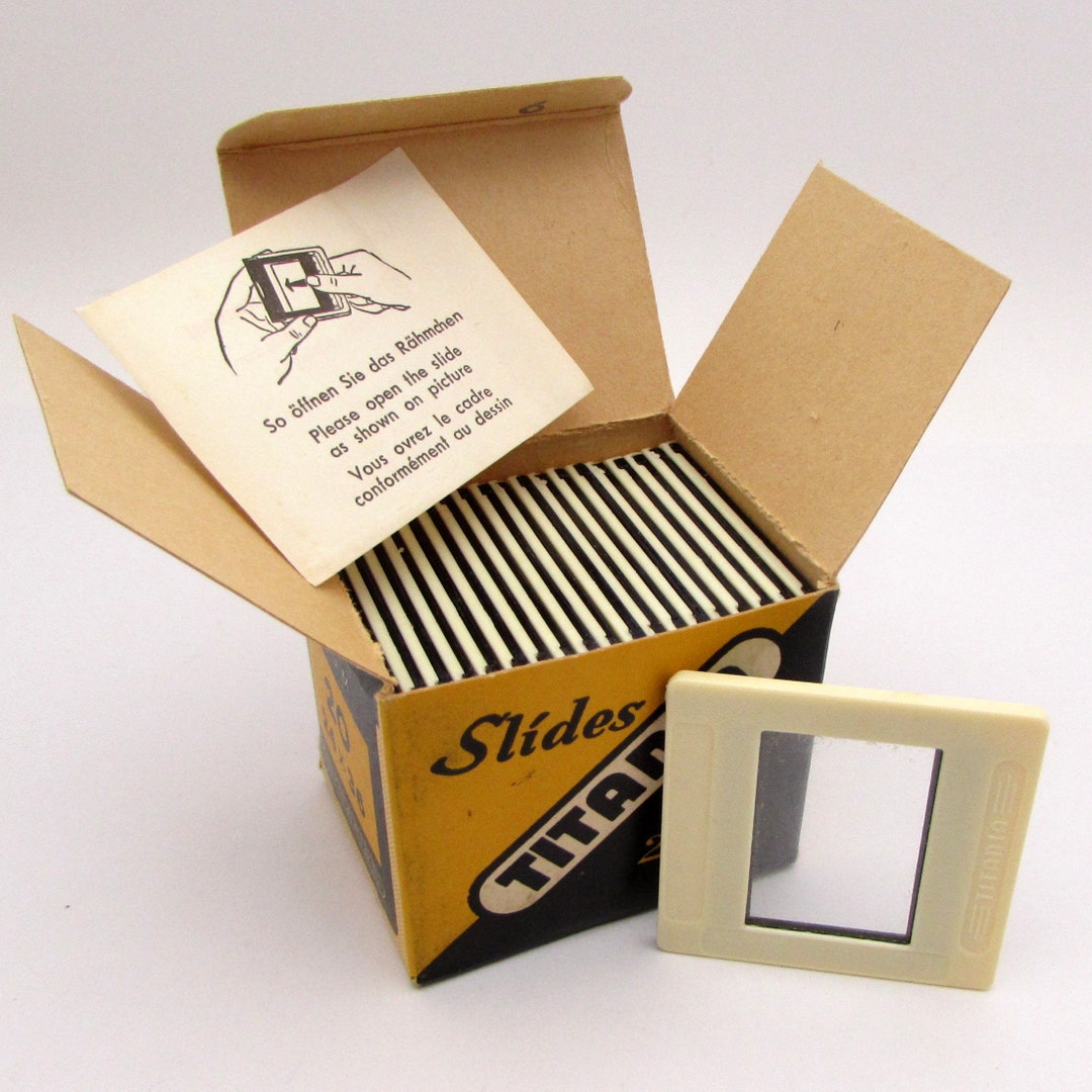 20 NIB Glass Slide Mounts - Glass Frames - Empty Frames - Photo Slide ...