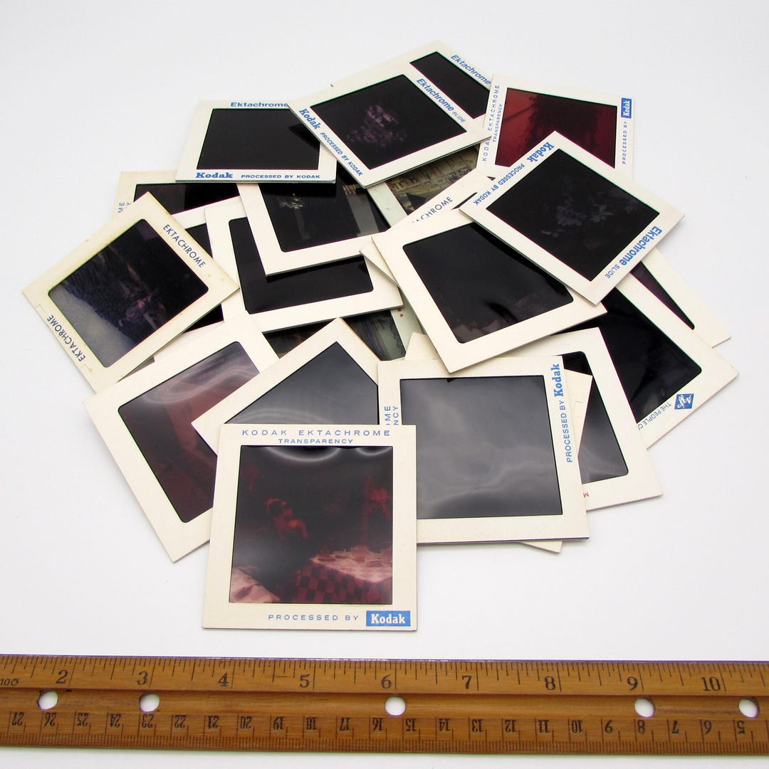 25 Vintage Medium Format Slides - Giant Large Slides - 120 Film ...